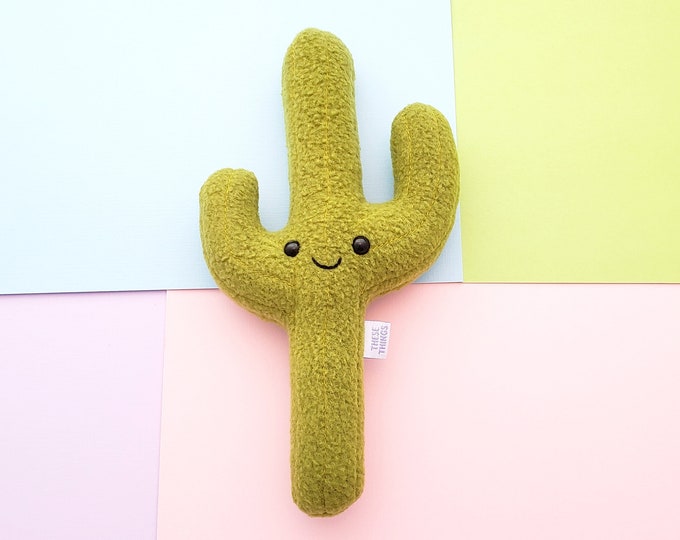 Happy Cactus Plushie // Handmade Plush Toy - Etsy