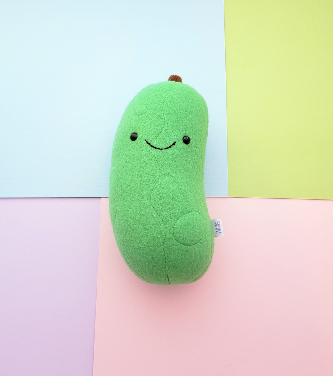 Happy Pickle Plushie // Handmade Plush Toy - Etsy