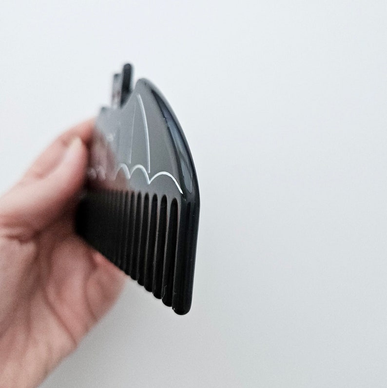 Vampire Bat Wide Tooth Comb: Black & White Halloween Hair Accessory - Etsy