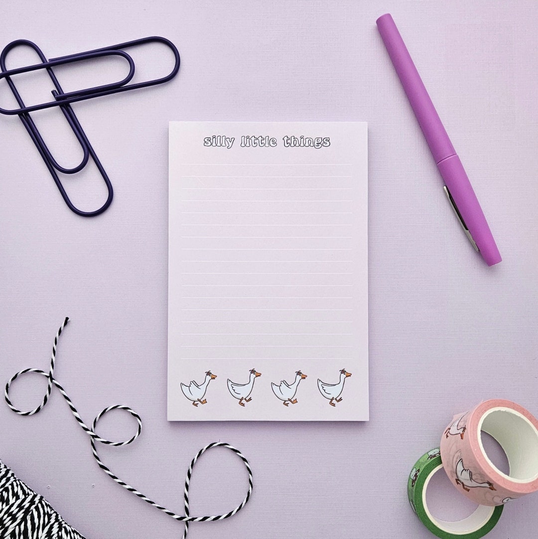 Silly Goose Notepad // Goose With Silly Hat On - Etsy