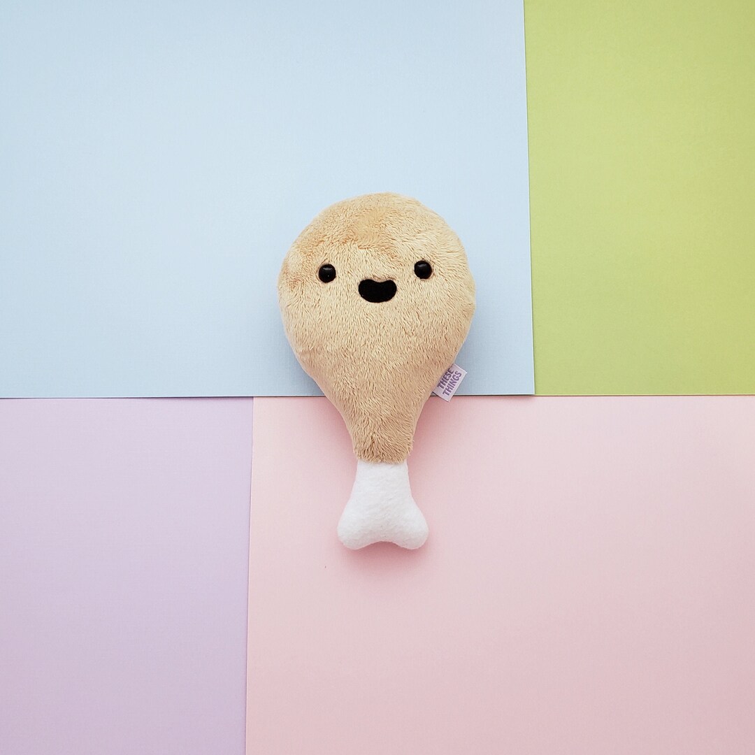 Happy Chicken Leg Plushie // Handmade Plush Toy - Etsy