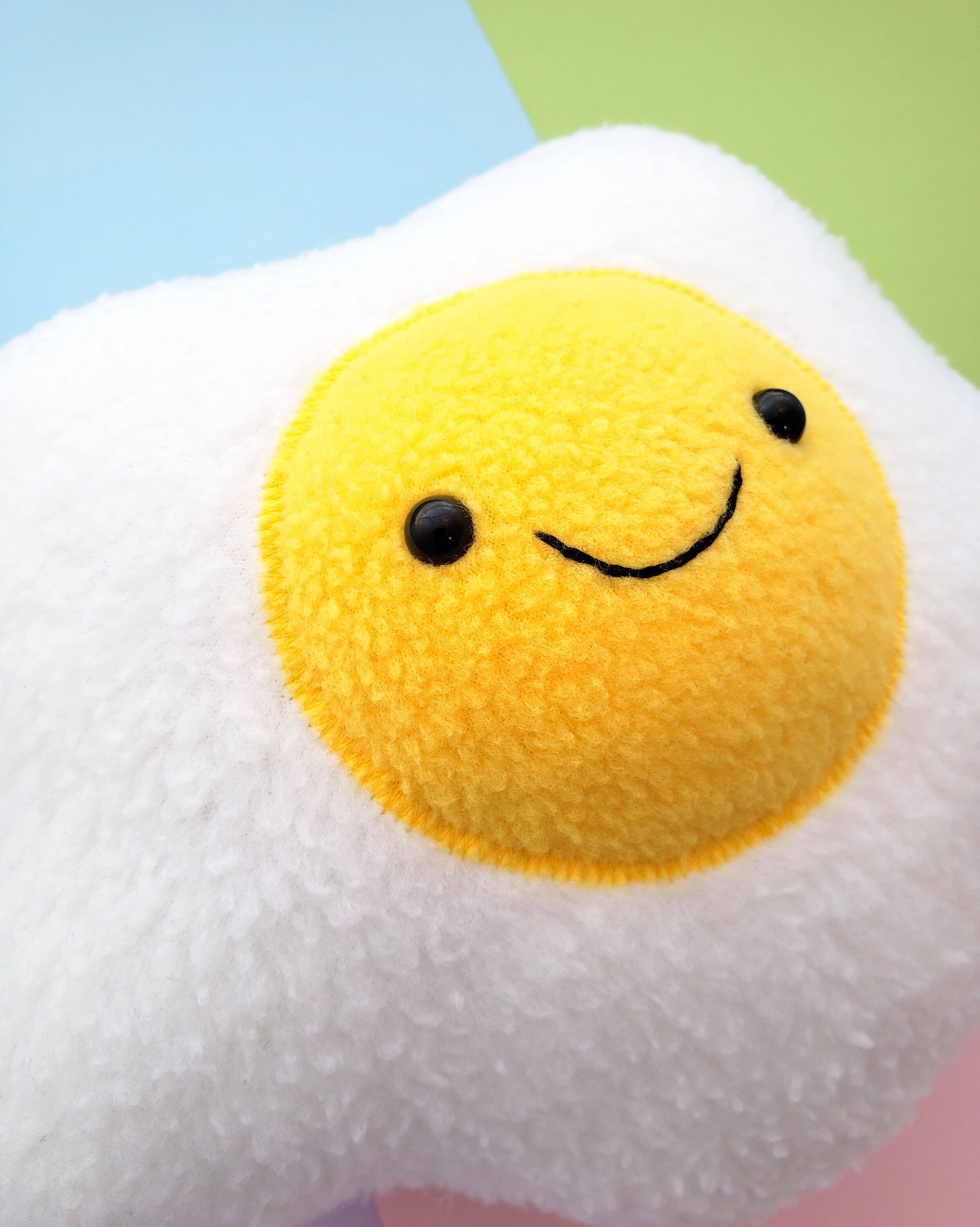 Happy Egg Plushie // Handmade Plush Toy - Etsy