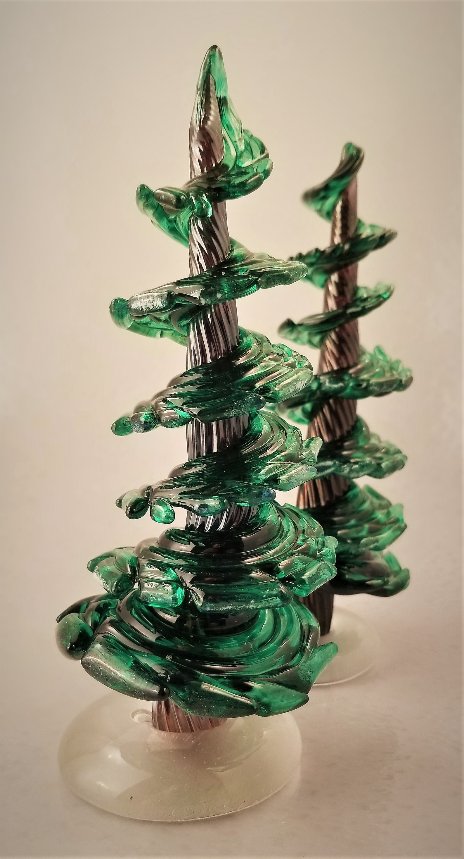 Spiral Pines Hot Sculpted Blown Glass Winter Tree - Etsy