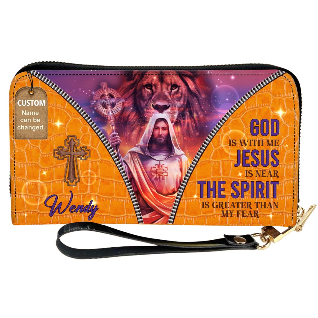 Personalized Christian Leather Wallet | Lion of Judah Small Ladies ...