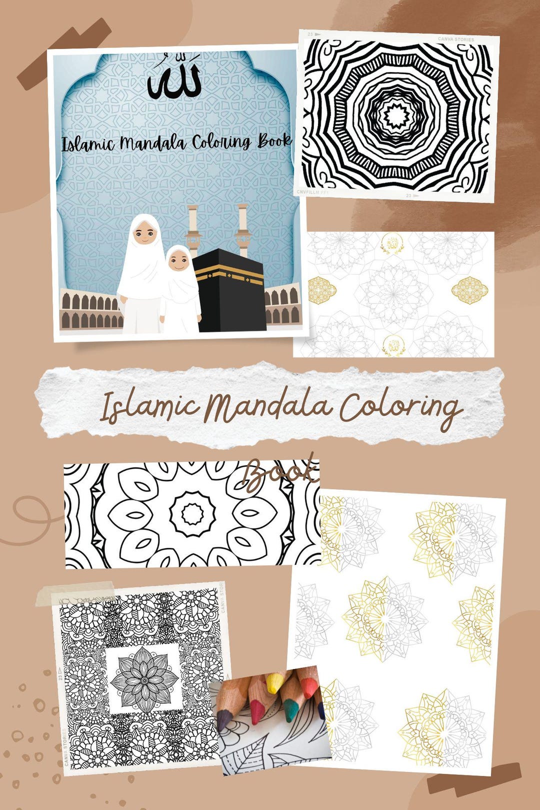 Islamic Mandala Coloring Book - Etsy