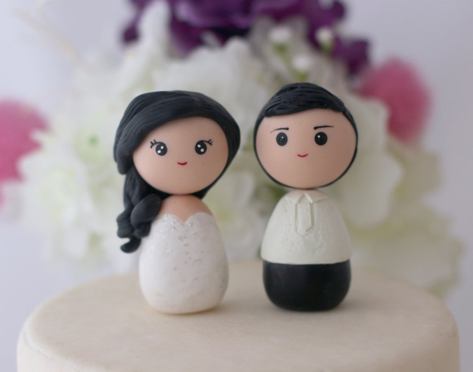 Personalized Filipino Wedding Cake Topper Kokeshi Figurines - Etsy