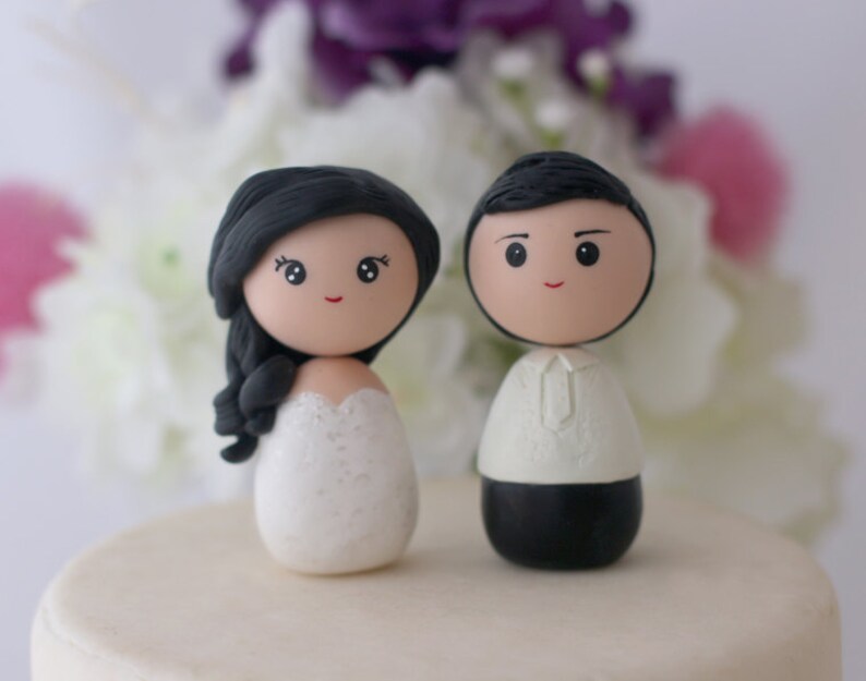 Personalized Filipino Wedding Cake Topper Kokeshi Figurines - Etsy