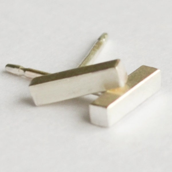 Silver Line Earrings - Etsy