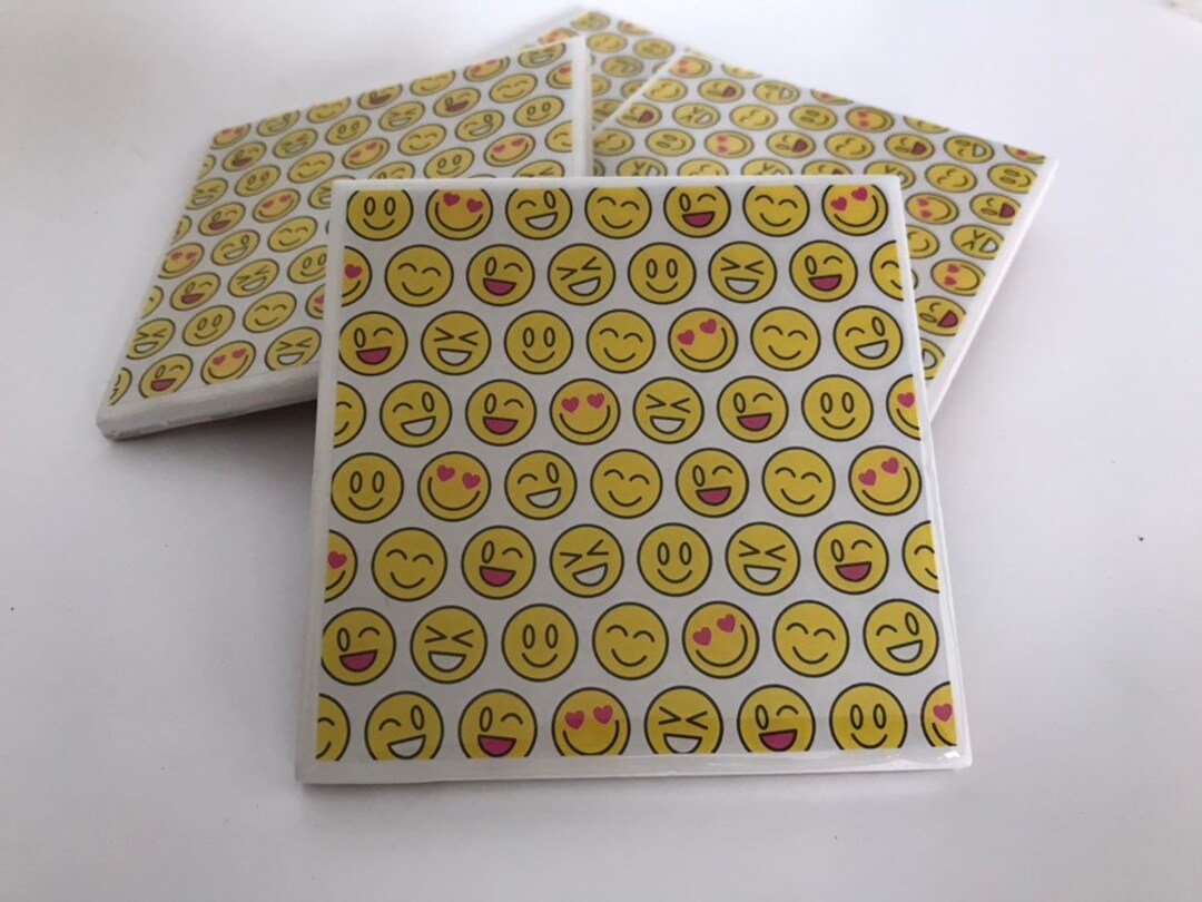Emoji Coasters - Etsy