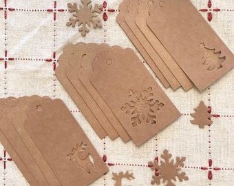 Kraft christmas tags | Etsy