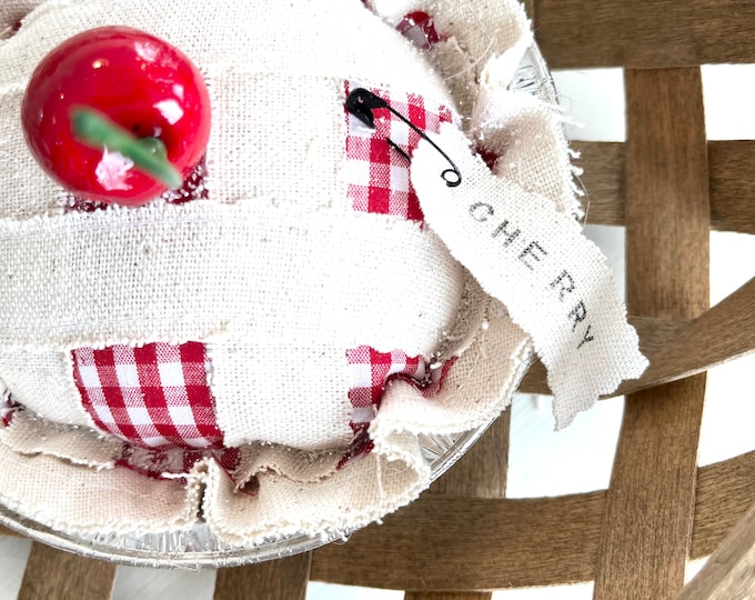 Mini Cherry Fabric Pie Home Decor - Etsy