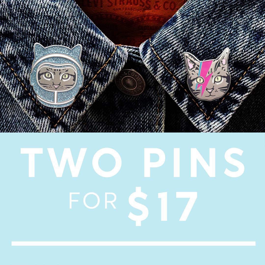 Mix and Match Enamel Pin Deal - Pick 2 Pin Bundle - Kitty Lapel Pins ...