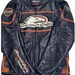 Harley-davidson Men’s Black Leather Jacket – Retro Striped Motorcycle ...