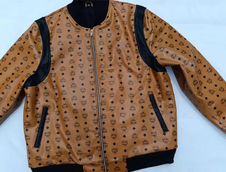 MCM Leather Jacket Mens Mcm Motorcycle Leather Jacket MCM Moto Jacket ...