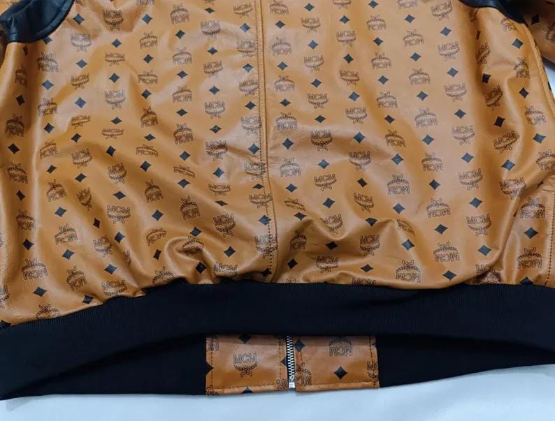 MCM Leather Jacket Mens Mcm Motorcycle Leather Jacket MCM Moto Jacket ...