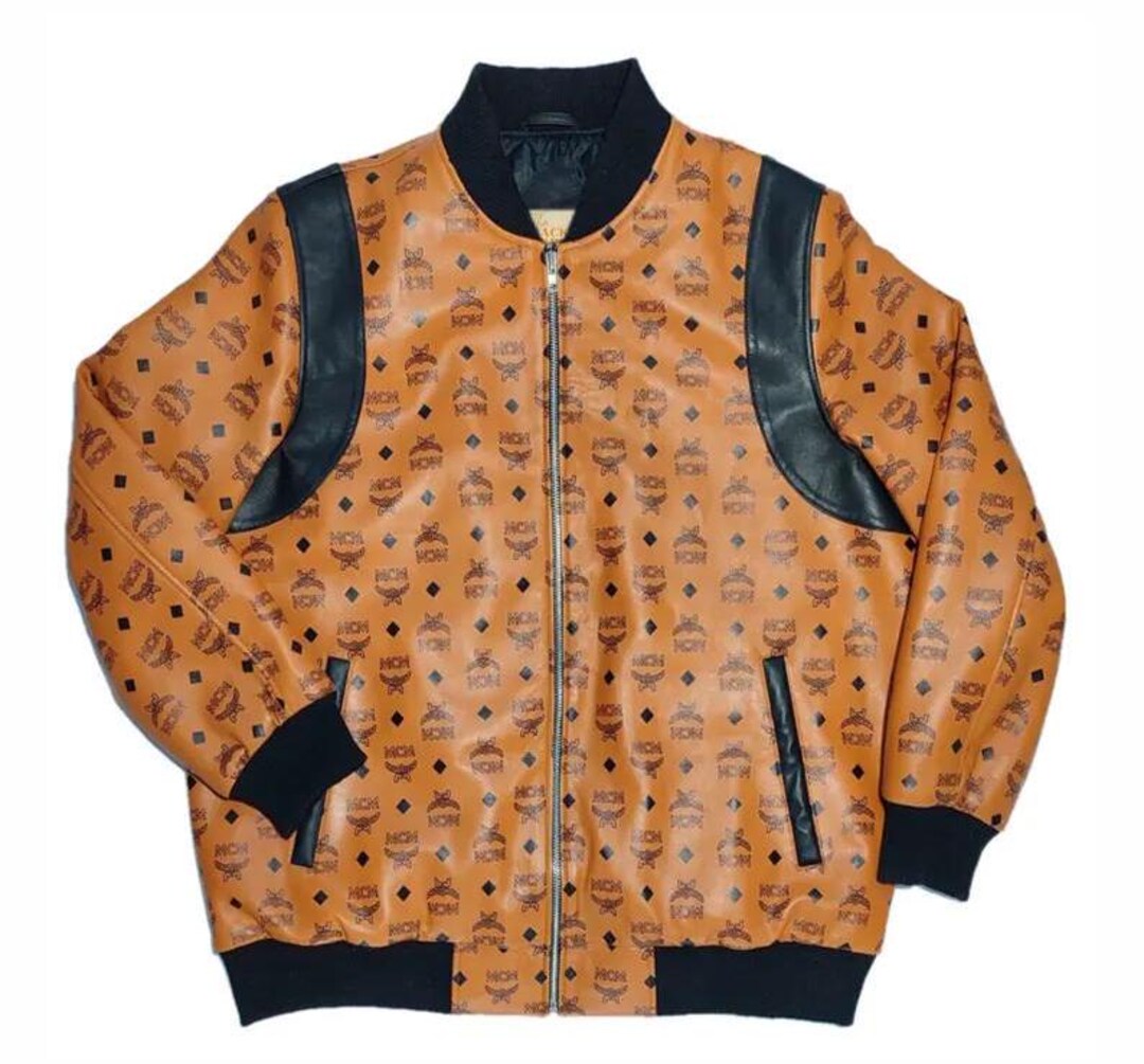 MCM Leather Jacket Mens Mcm Motorcycle Leather Jacket MCM Moto Jacket ...