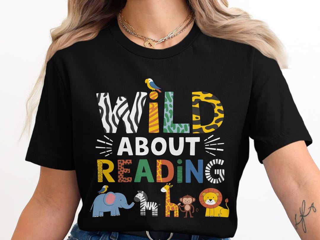 Wild About Reading PNG, Safari Animal Book Lover Design, Reading ...