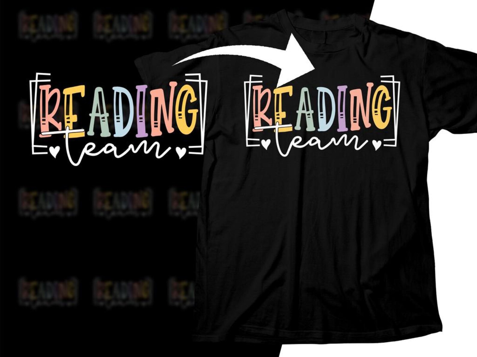 Reading Squad PNG, Reading Team Shirt Design, Book Lover PNG, Teacher ...
