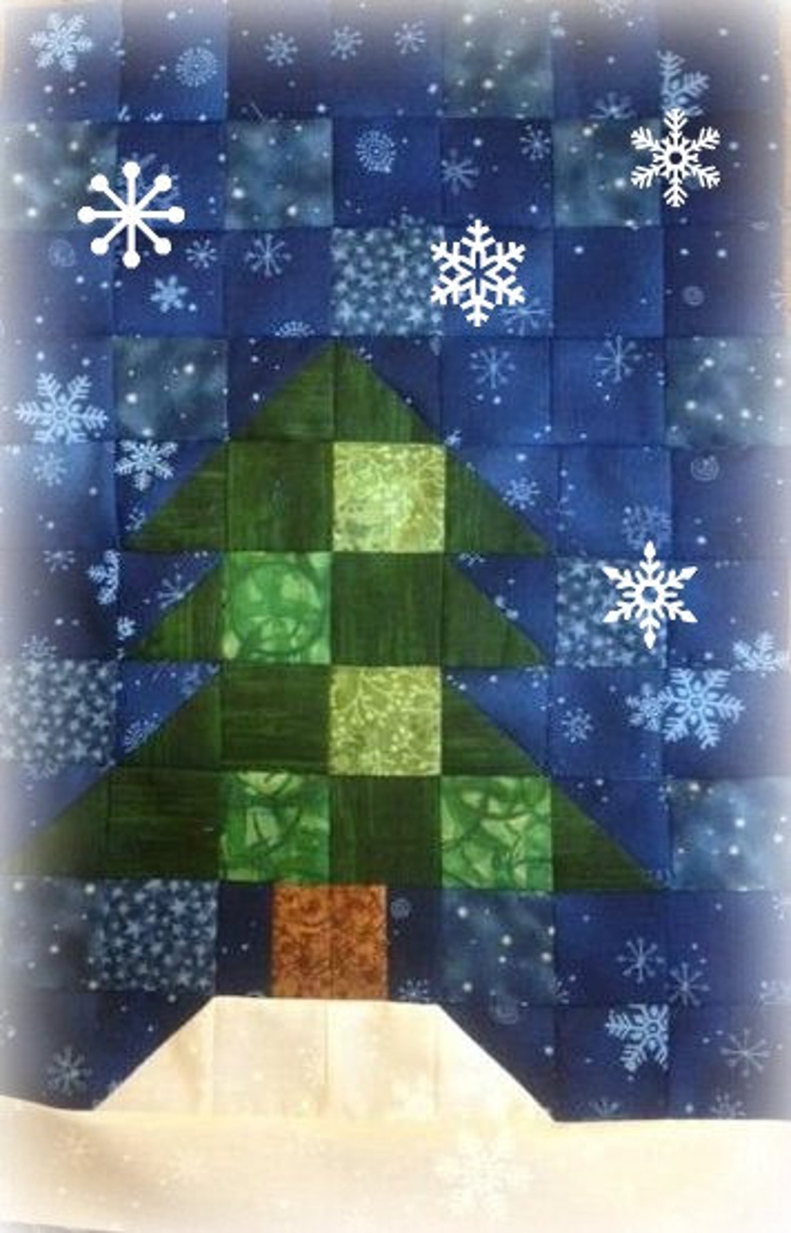 Block of the Month 2014 May's Block Fir Tree PDF Pattern - Etsy