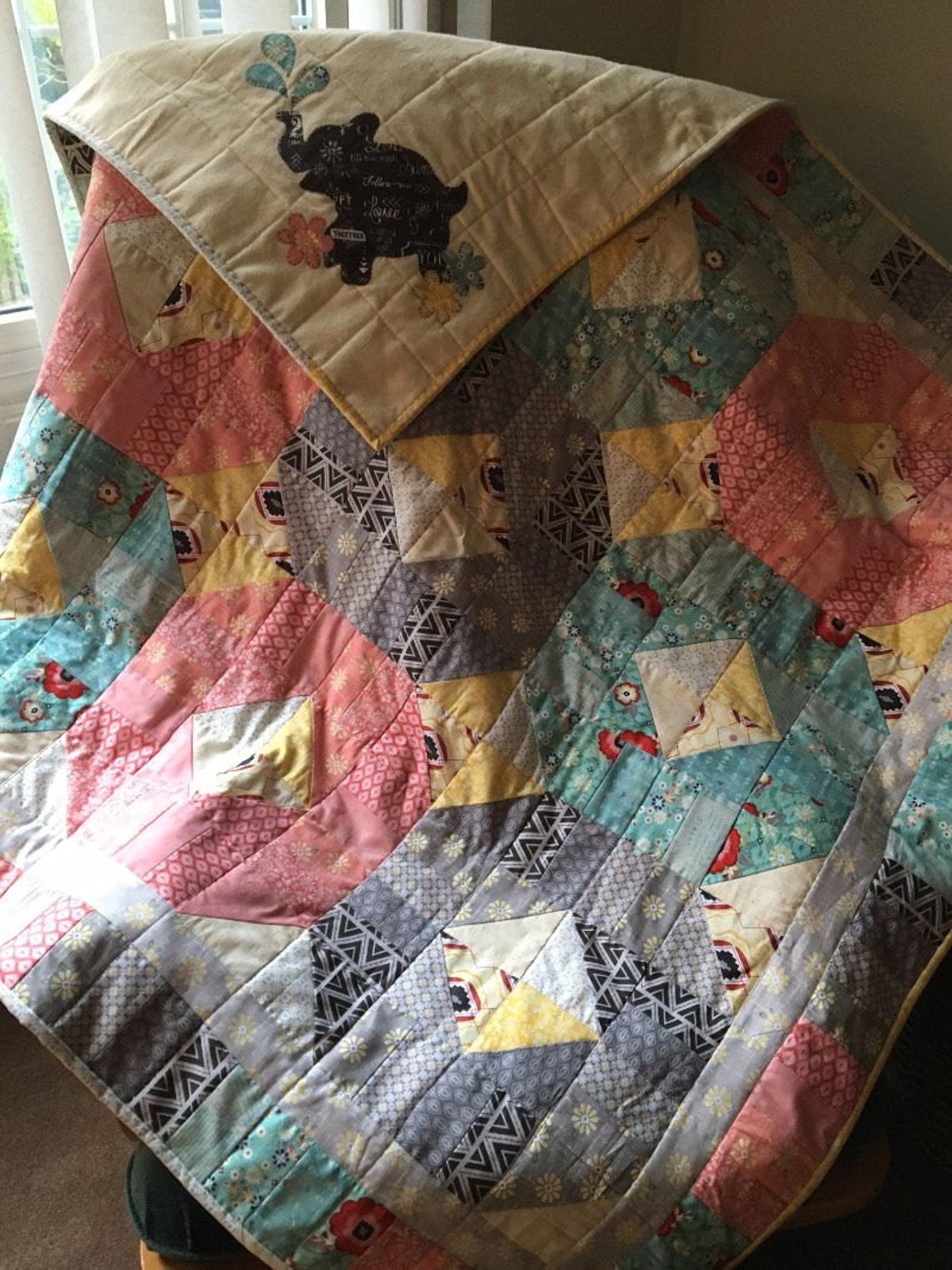 PDF Peek A Boo Pachyderm Baby Quilt Pattern From Quilt Doodle - Etsy
