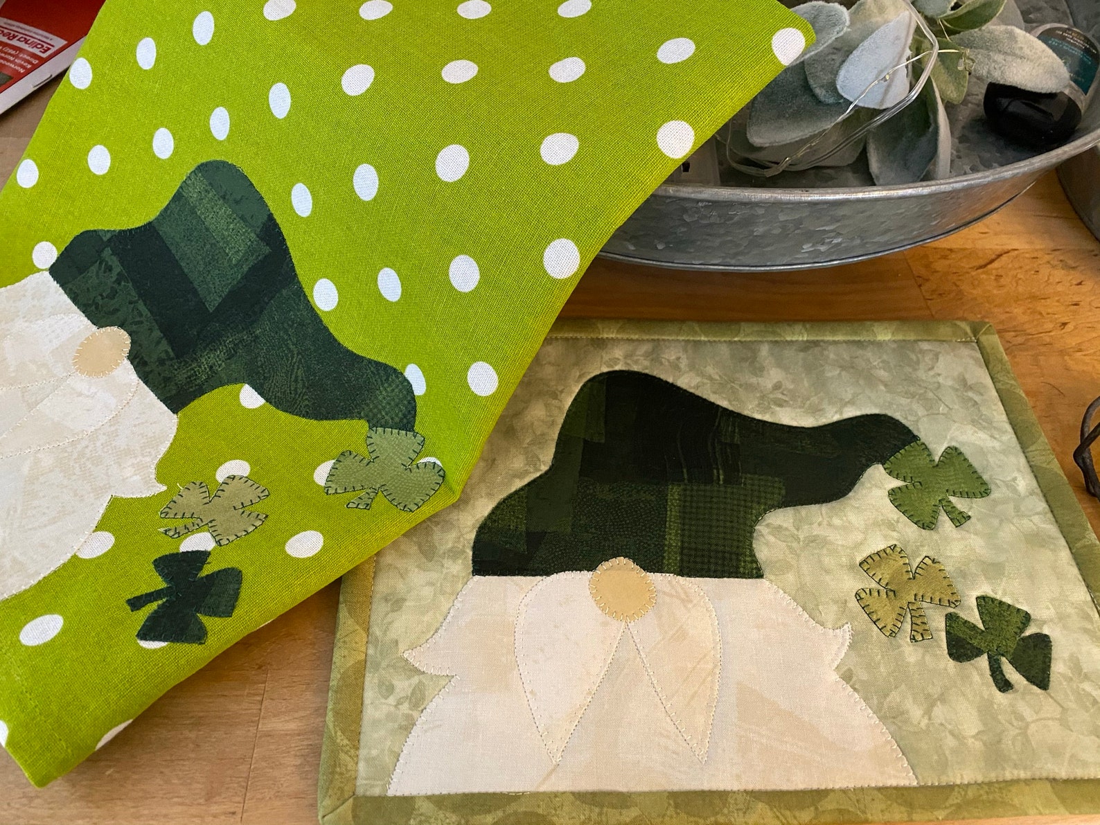 Lucky Gnome Mug Rug PDF Pattern From Quilt Doodle Designs for St ...