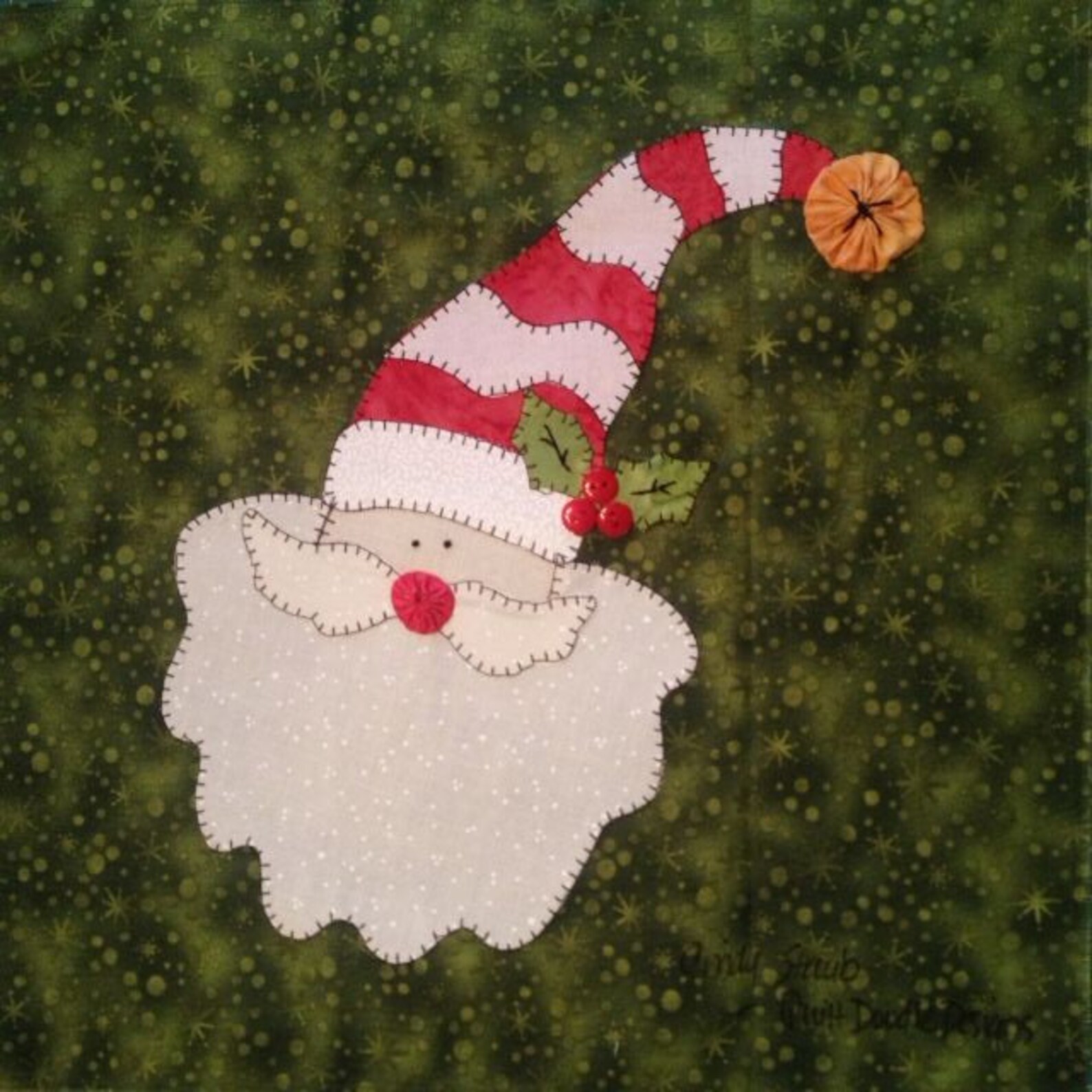 Peppermint Santa Applique PDF Pattern From Quilt Doodle Designs - Etsy