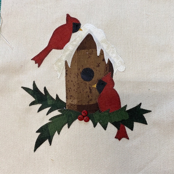 Cardinal Quilt Block - Etsy