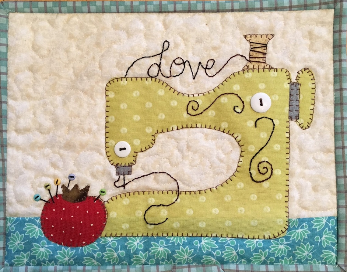Sew in Love Sewing Machine Mug Rug PDF Pattern From Quilt | Etsy