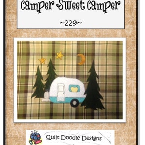 Camper Sweet Camper Applique Pattern - Etsy