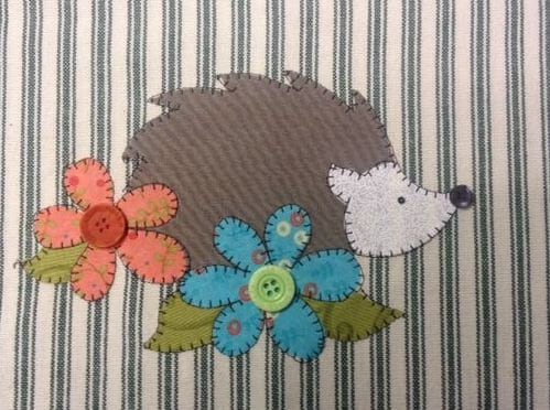 Hedgie the Hedgehog Applique PDF Pattern for Tea Towel | Etsy