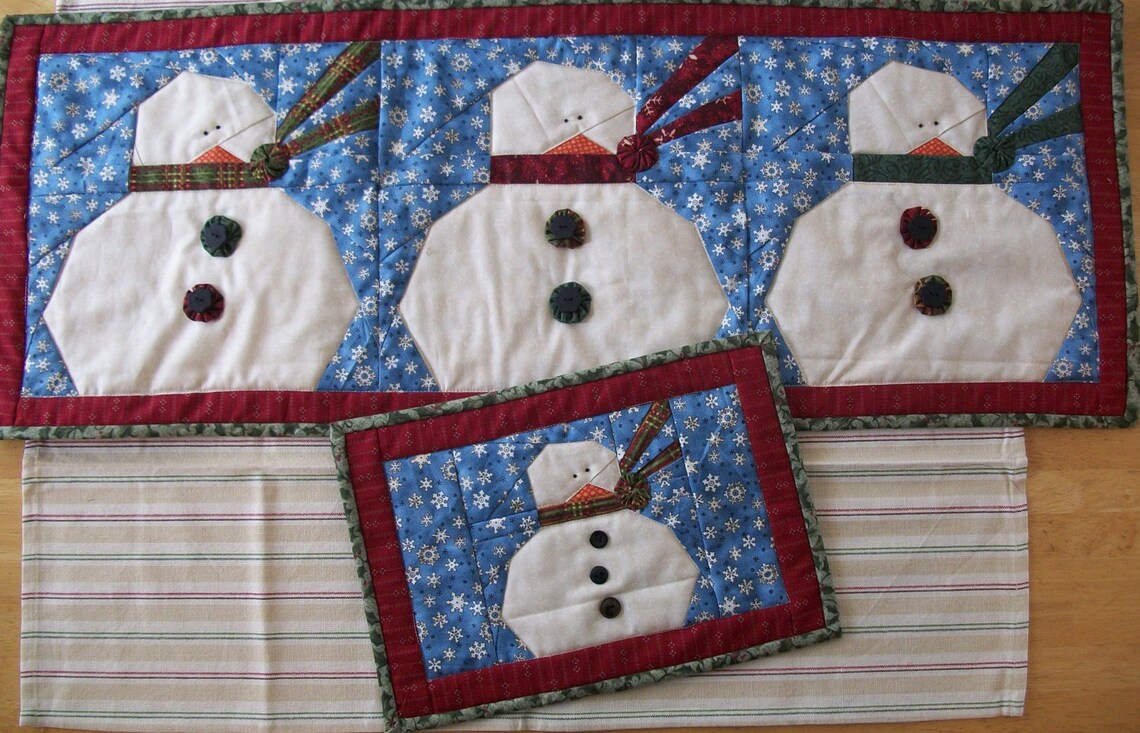 Bundle up Snowmen PDF Pattern From Quilt Doodle Designs | Etsy