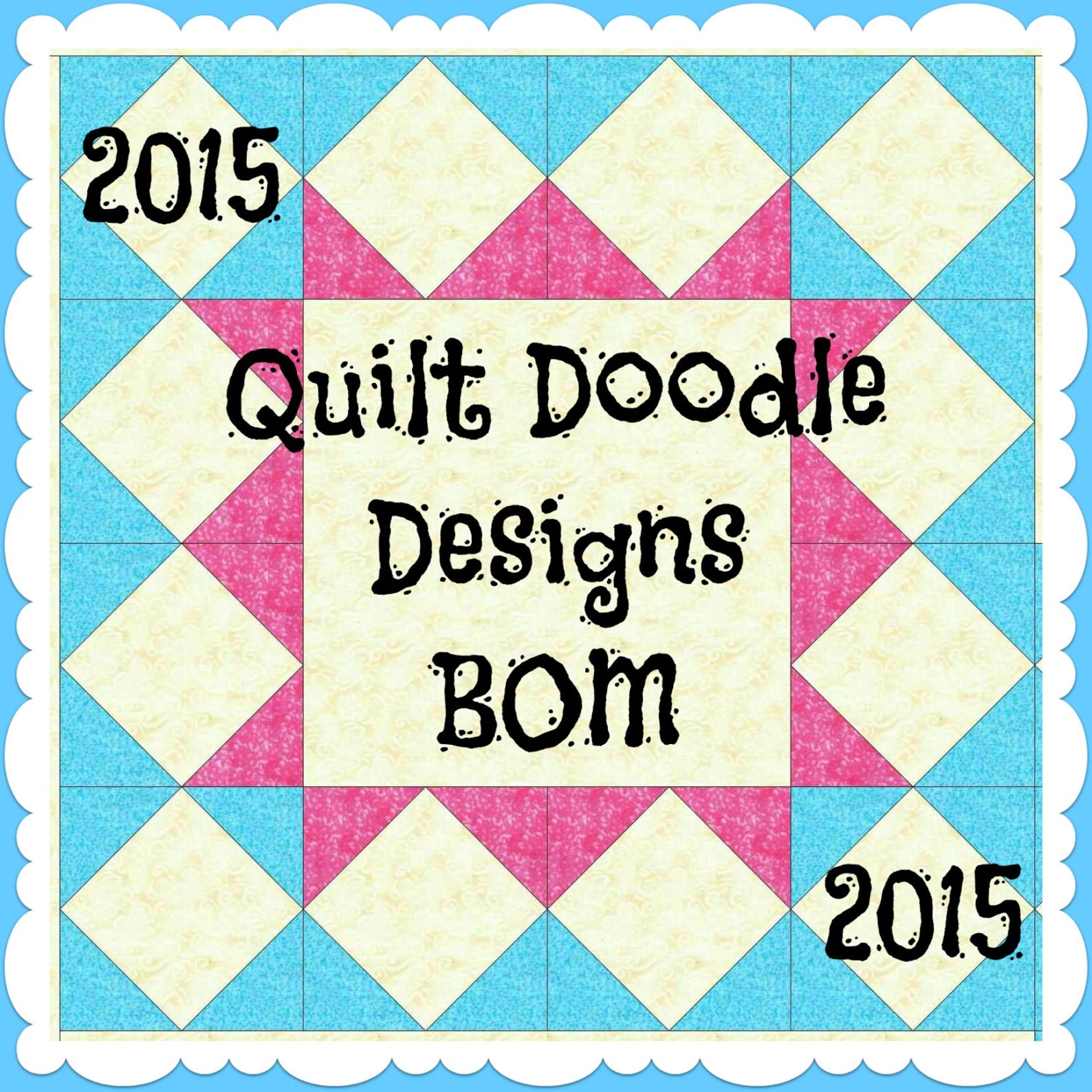 My Favorite Things Quilt Doodle Designs March's Block 2015 - Etsy