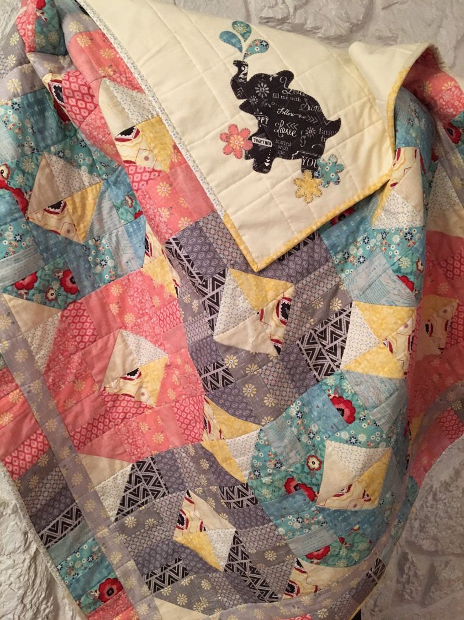 PDF Peek A Boo Pachyderm Baby Quilt Pattern From Quilt Doodle - Etsy