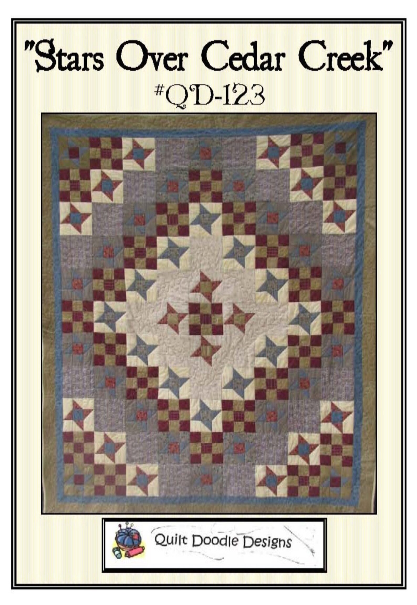 Stars Over Cedar Creek Quilt PDF Pattern From Quilt Doodle Designs - Etsy