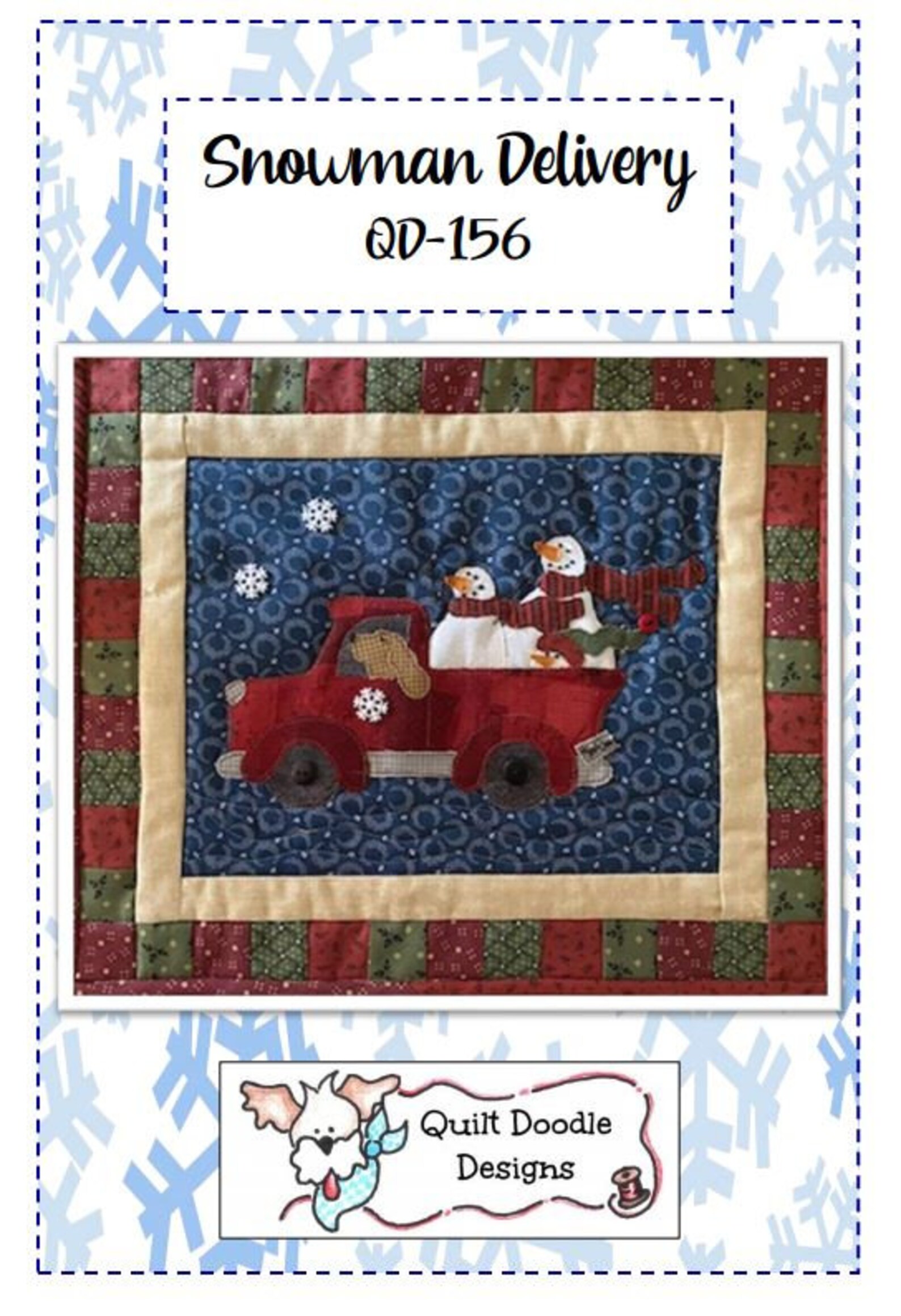 Snowman Delivery Mini Quilt Wall Hanging PDF Pattern Quilt - Etsy