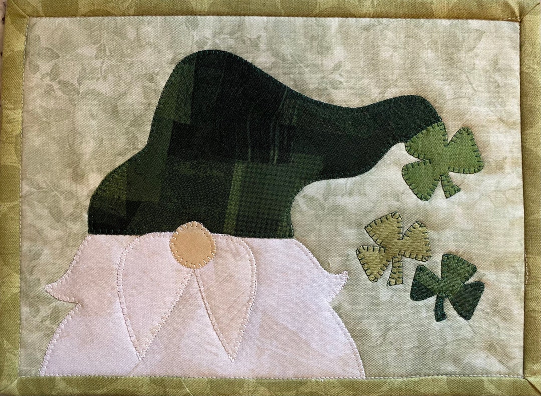 Lucky Gnome Mug Rug PDF Pattern From Quilt Doodle Designs for St ...