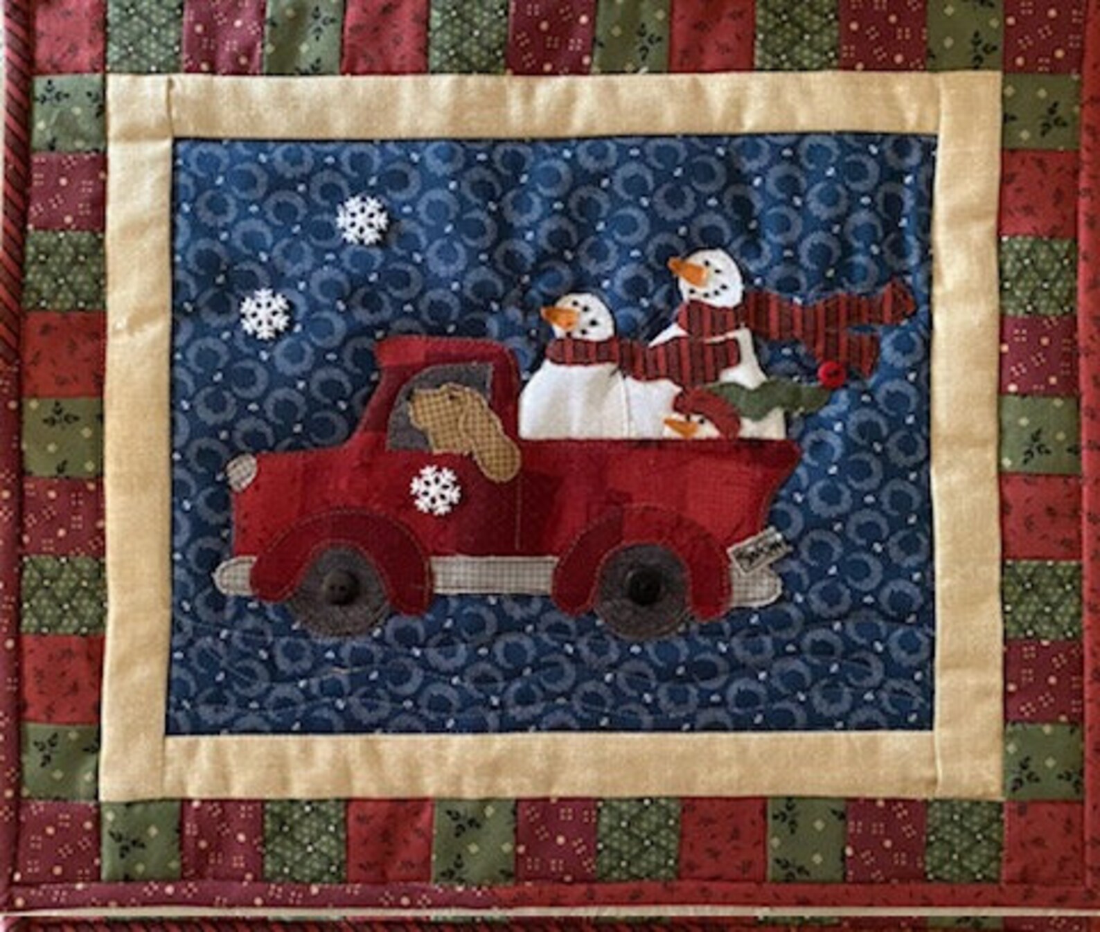 Snowman Delivery Mini Quilt Wall Hanging Packaged Pattern - Etsy