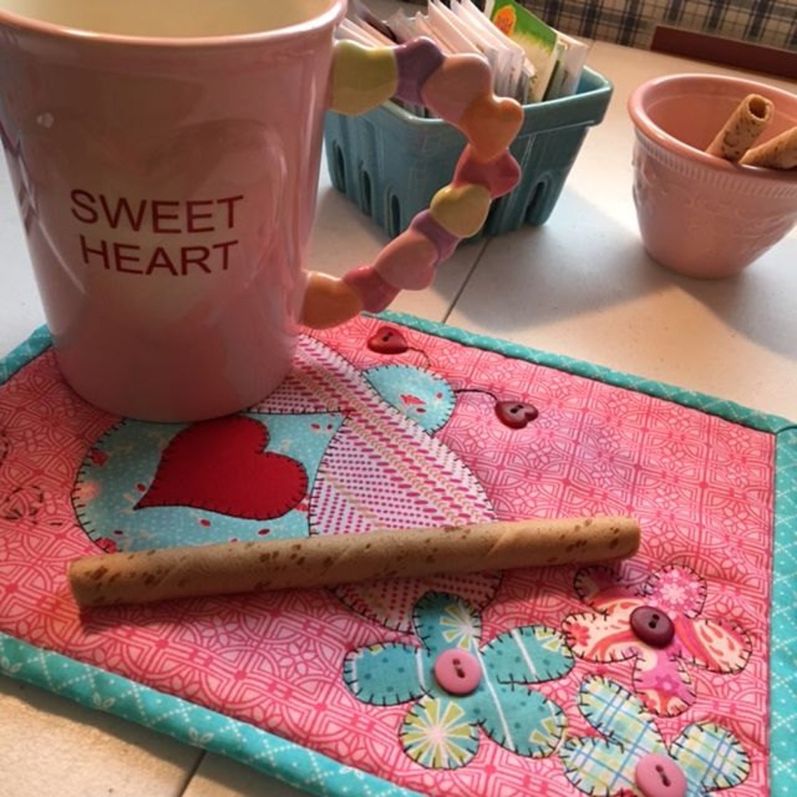 Love Bug Mug Rug PDF Pattern - Etsy