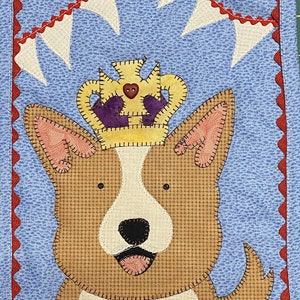 Coronation Corgi Mug Rug PDF Pattern by Quilt Doodle Designs - Etsy