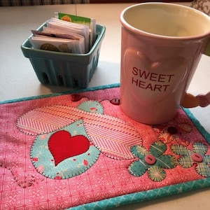 Love Bug Mug Rug PDF Pattern - Etsy