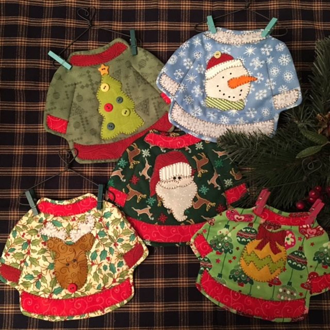 Ugly Christmas Sweater Quilted Mug Mats for the Holidays PDF Pattern - Etsy
