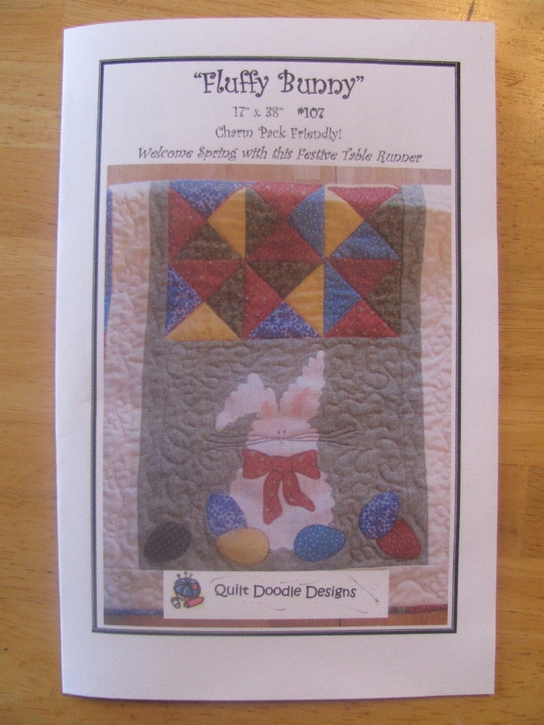 Fluffy Bunny Table Runner PDF Pattern From Quilt Doodle - Etsy