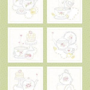 Marcus Fabrics Tea for Two Quilting Cotton Fabric- 24" Panel - Etsy