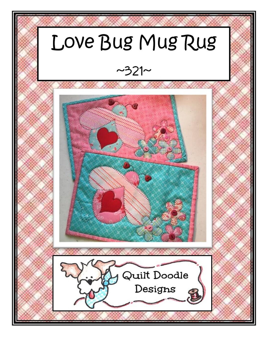Love Bug Mug Rug Packaged Pattern - Etsy