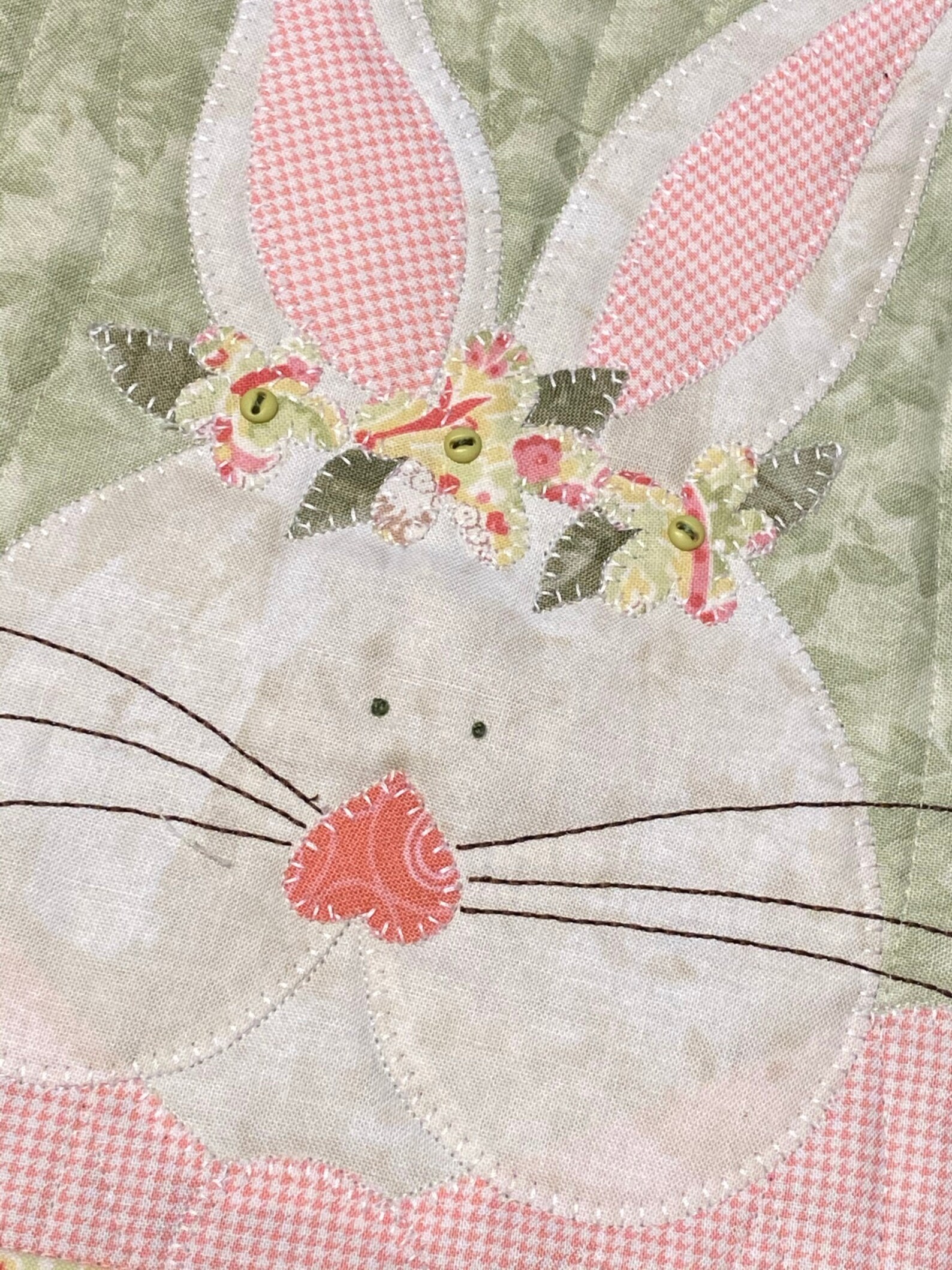 Begonia Bunny Mug Rug PDF Pattern by Quilt Doodle Designs - Etsy