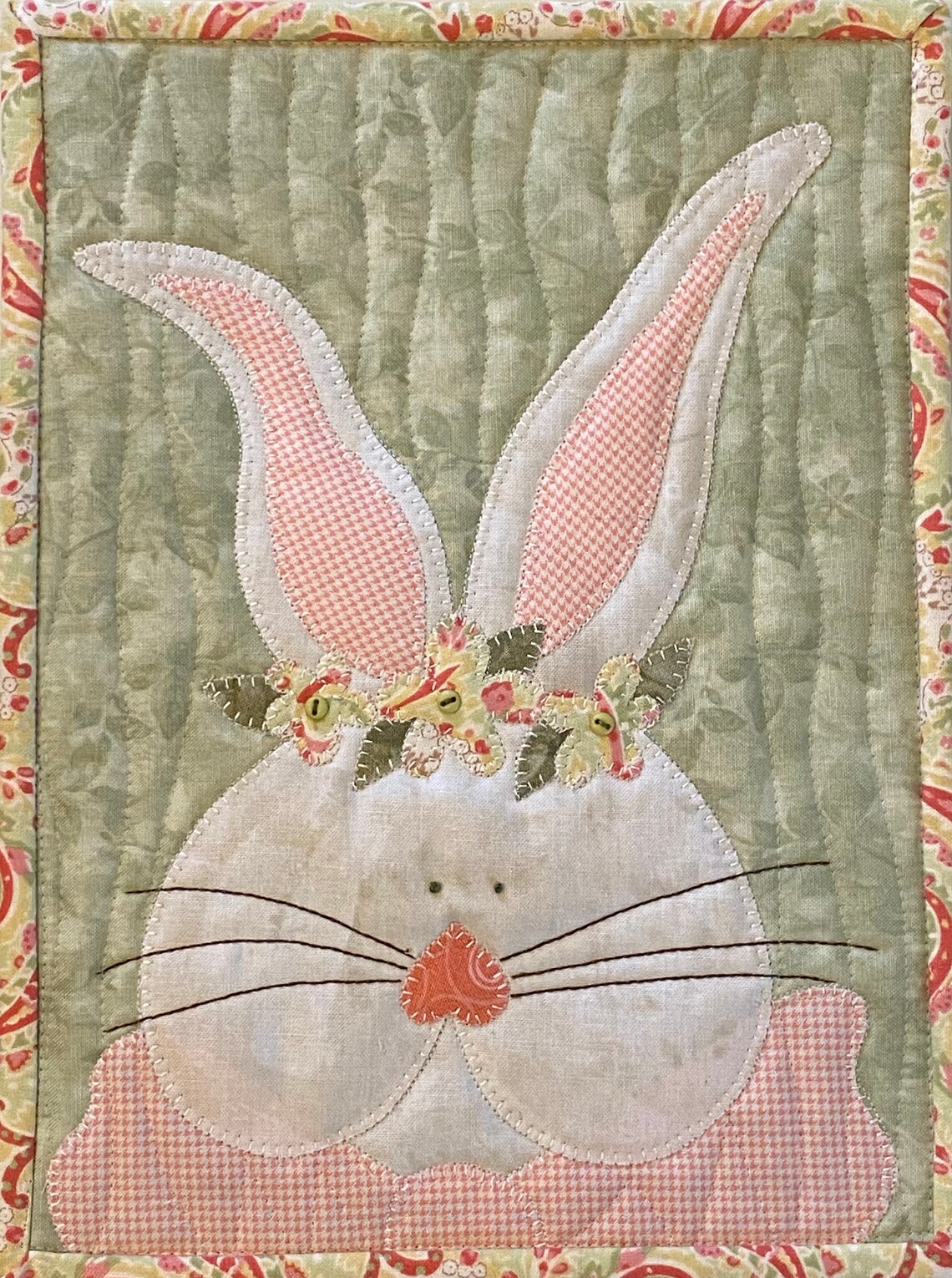 Begonia Bunny Mug Rug PDF Pattern by Quilt Doodle Designs - Etsy