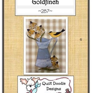 Goldfinch Packaged Pattern for Fusible Applique Design by Quilt Doodle ...