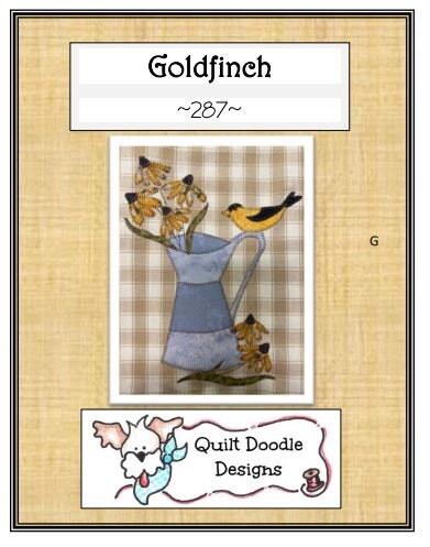 Goldfinch Packaged Pattern for Fusible Applique Design by Quilt Doodle ...