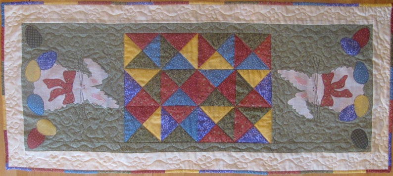 Fluffy Bunny Table Runner PDF Pattern From Quilt Doodle - Etsy
