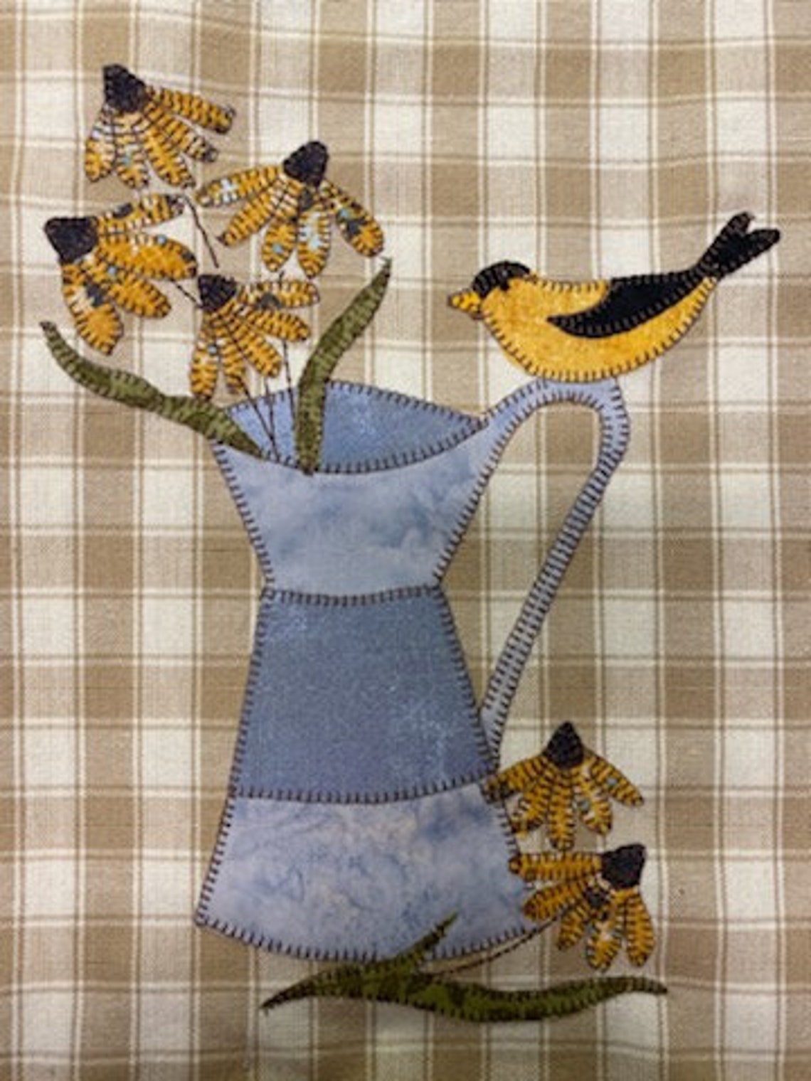 Goldfinch PDF Pattern for Fusible Applique Design by Quilt Doodle ...
